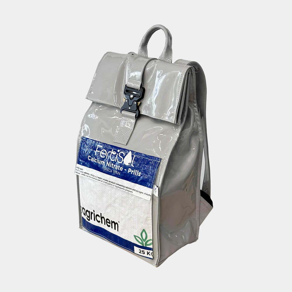 Shiny Upcycled Billboard Backpack Bag | Eco-Friendly & Stylish